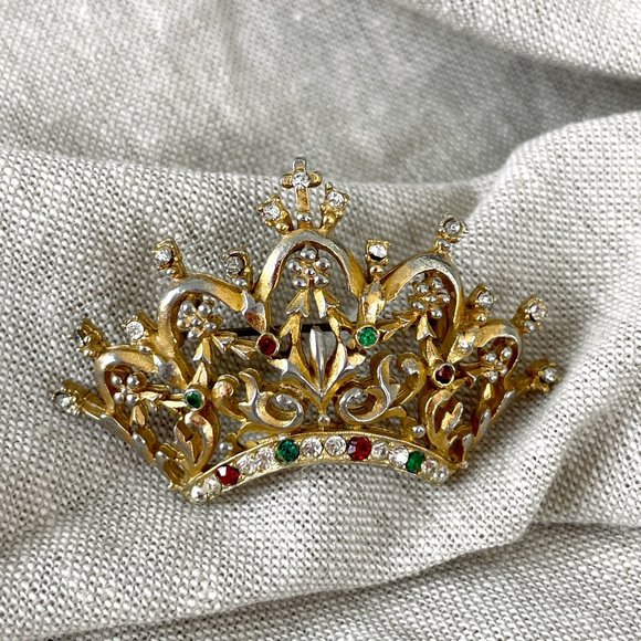 Vintage | Jewelry | Denatale Brothers Royal Crown Pin 95s Vintage ...